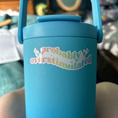 Probably Overstimulated Waterproof Retro Sticker - Etsy