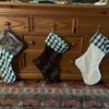 Plaid Stocking, Green Plaid Christmas Stocking, Personalized Green ...