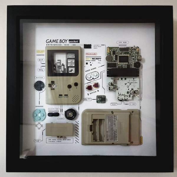 Framed Nintendo Game Boy Pocket Deconstructed Wall Art - Etsy