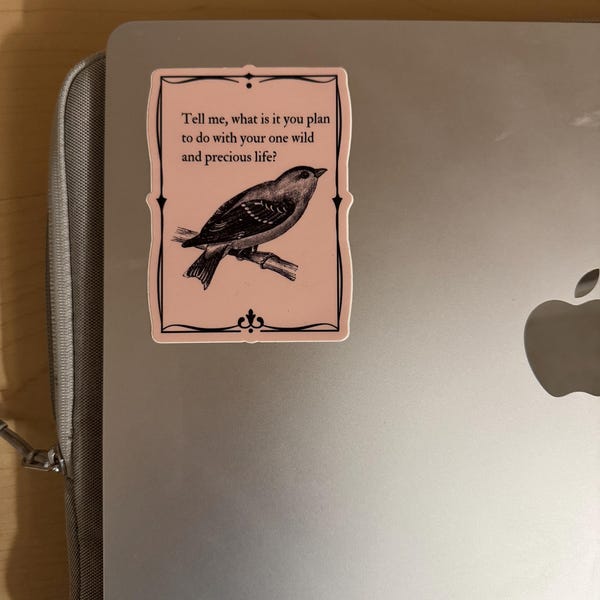 Emily Dickinson Poem Sticker - "to Live is so Startling It Leaves ...