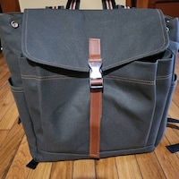 Waxed Canvas Backpack for School , Diaper Bag Backpack Purse , Teal ...