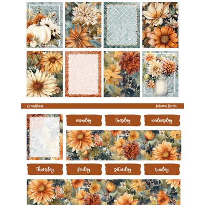 Sicilian Patterns Watercolor Flowers, Flower Medley Printable Tile ...