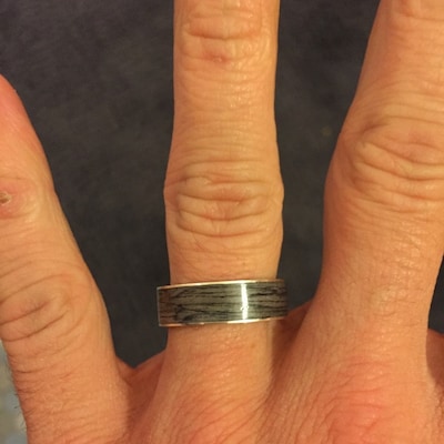 Titanium Ring With Poplar. Men's Titanium Ring With Poplar, Wedding ...
