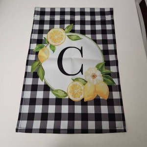 Outdoor Summer Decor, Garden Flag Monogram Decor, Spring Summer Lemon ...