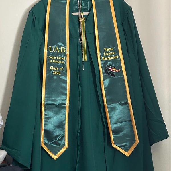 Custom College Graduation Sash, Personalized Graduation Stole, Custom ...