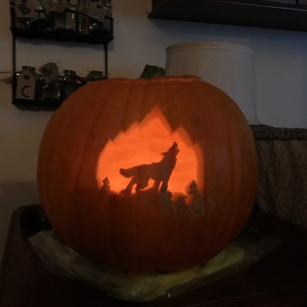 Printable Pumpkin Stencil for Carving - JAWS Shark and Swimmer ...