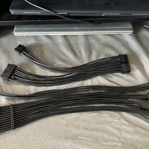 White Color Sleeved PC Psu Extension Cable Cpu Gpu Sata - Etsy