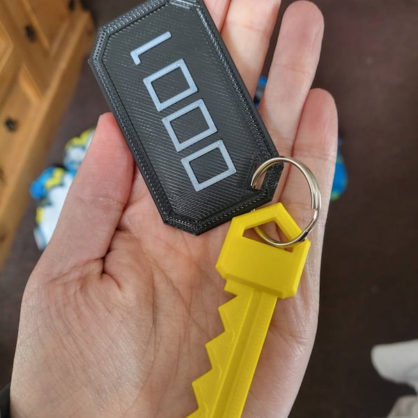 Roblox Doors Inspired Room Key Toy / Keyring / Keychain / Bag Zip Tag ...
