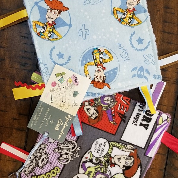 6-inch Black and White Doodles Baby Crinkle Square / Sensory Toy With ...