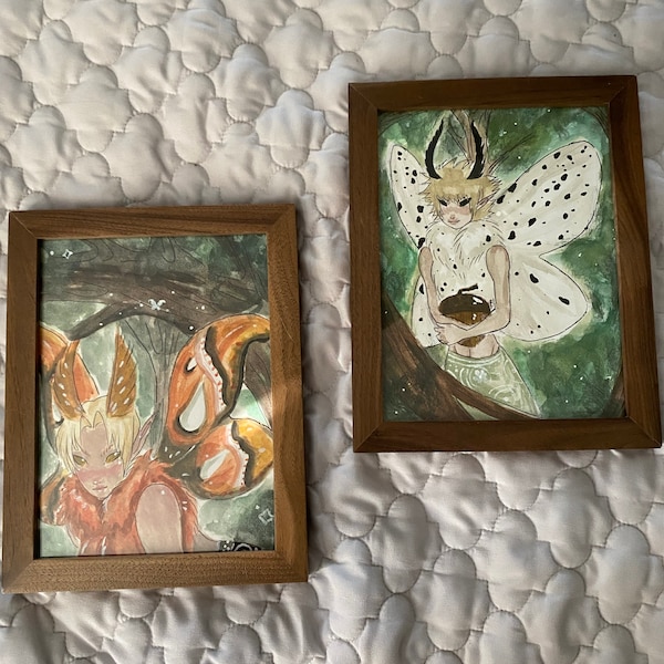 Natural WALNUT Picture Frame in Peewee Style - Choose Your Size: 3x3 up ...