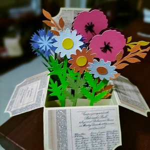 Sunflower Box Card SVG Template. Pop-up Box Card. Pop-up - Etsy UK