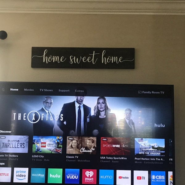 Horizontal Rustic Home Sweet Home Sign, Gallery Wall Art, Modern ...