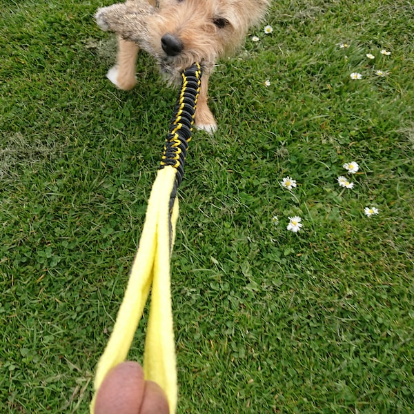 Paws Made Bunny Bungee Rabbit Fur Dog Tug High Reward Agility Flyball ...