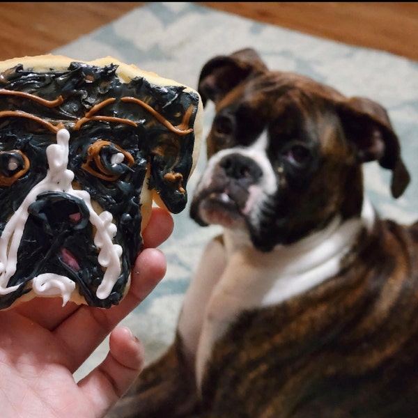 Boxer Cookie Cutter, Dog Portrait Cutter, Fondant Cutter With Stamp, 3D ...