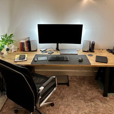 Bespoke Rustic Gaming Desk With A Frame Industrial Legs - Etsy UK