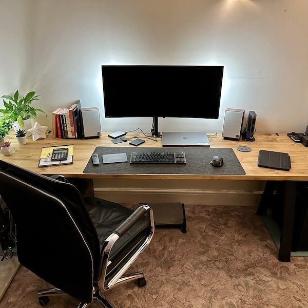 Bespoke Rustic Gaming Desk With A Frame Industrial Legs - Etsy UK