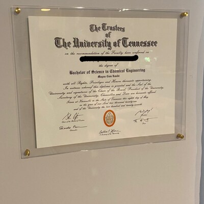 Acrylic Clear Floating Frame, Art, Photo, Modern, Diploma, Degree ...