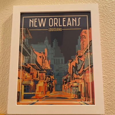New Orleans Louisiana Vintage Travel Poster - Etsy