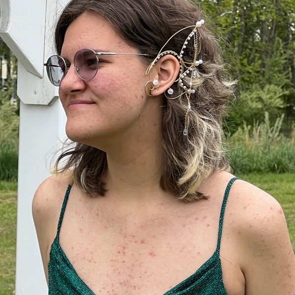 Pair of Pink and Purple Butterfly Fairy/faerie Ear Cuff Elf Ears - Etsy