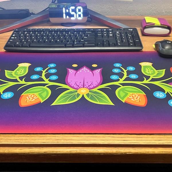 Framed Print • Sunset Ojibwe Floral • Ojibwa Native American Woodland ...