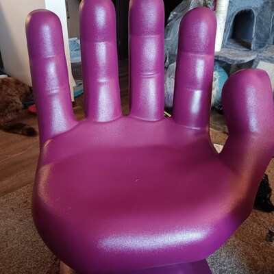 Iris Purple RIGHT Hand Shaped Chair 32 Tall Adult Size 70's Retro EAMES ...