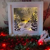 Woodland Deer in Moonlight 3D Light up Shadow Box Set in High Quality 9 ...