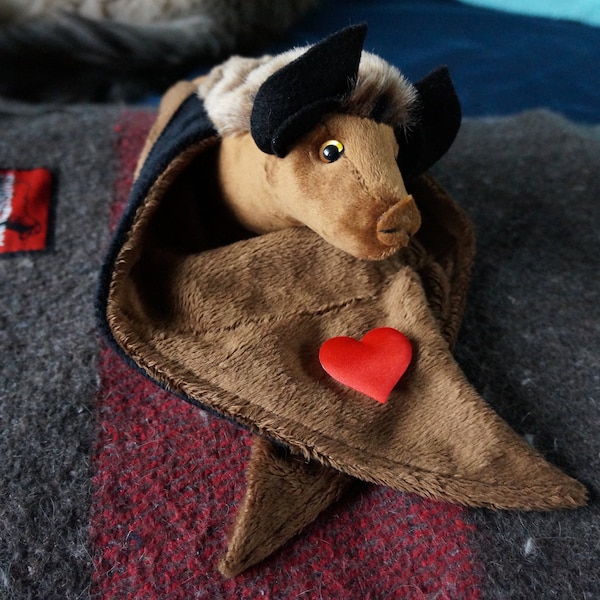 Bat Plush, Fruit Bat, Flying Fox Cute Toys Bat Stuffed Animal Halloween ...