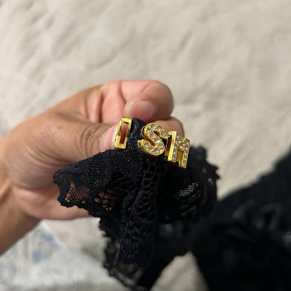 Removable Name Thong,custom Thong G-strings With Gold Charms Name ...