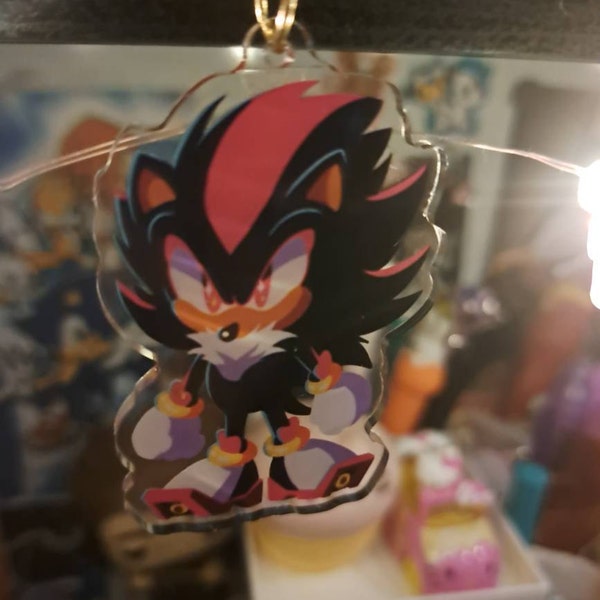 Sonic the Hedgehog and Shadow the Hedgehog Acrylic Keychains - Etsy