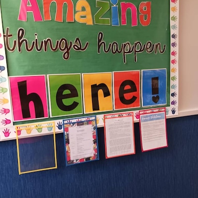DIGITAL Bulletin Board, Amazing Things Happen Here, Teacher Decor ...
