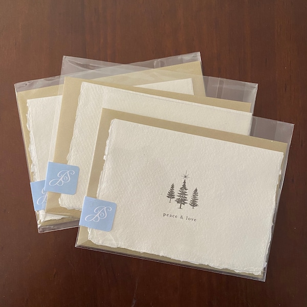 Torn Edge Cards - Wedding Gift, Slate Blue, Handmade Paper, Deckled ...