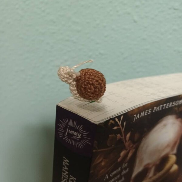 Mushroom Crochet Bookmark, Snail Crochet Bookmark, Crochet Bookmarks ...