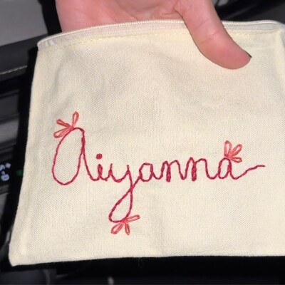 Custom Name Embroidered Pouch - Etsy