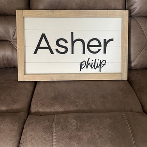 Wood Boy Crib Name Sign, Large Custom Baby Name Sign, Nursery Art Wall ...