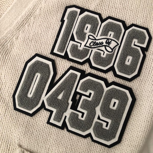 3" Chenille Varsity Letterman "class Of" Number - Etsy