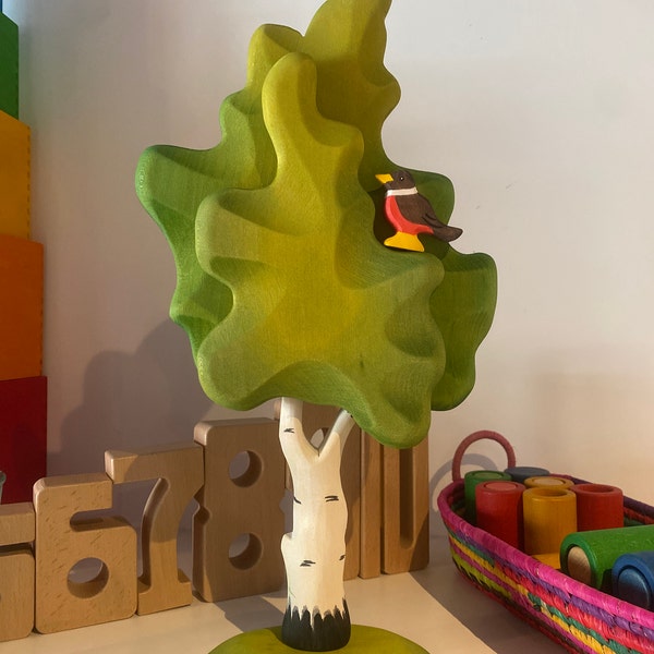Handmade Birch Tree Waldorf Toy | Montessori Inspired Large Wooden Toys ...