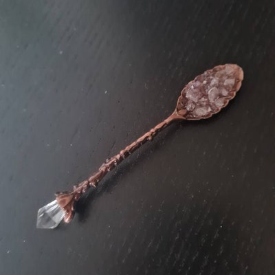 Amethyst Witch Spoon Crystal Spoon Wicca Pagan Altar Spoon Herbal Spoon ...