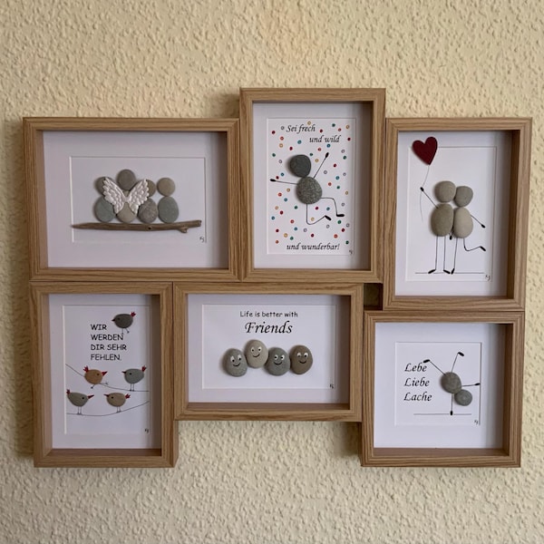 Pebble People - DIY Pebble Art Picture - Pebble Art Supplies - Natural ...