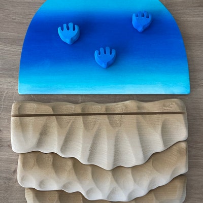 Montessori Wooden Water Waves Toy With Safe Paint Non-toxic - Etsy