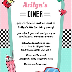 Digital Banner Template for Grease Themed Party. - Etsy