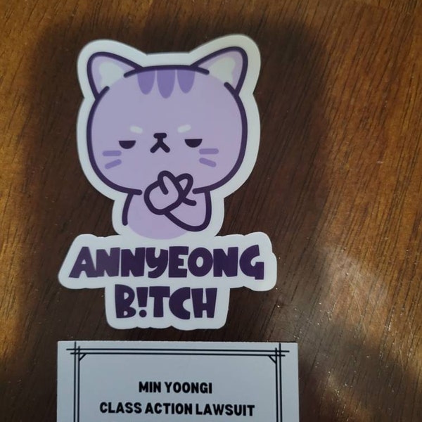 Yoongi El Capitxn Shibal DDAY Concert Vinyl Waterpoof Sticker Suga ...