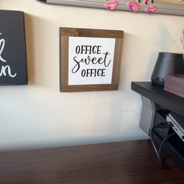 Office Sweet Office Sign, Office Desk Decor, Funny Office Space Sign ...