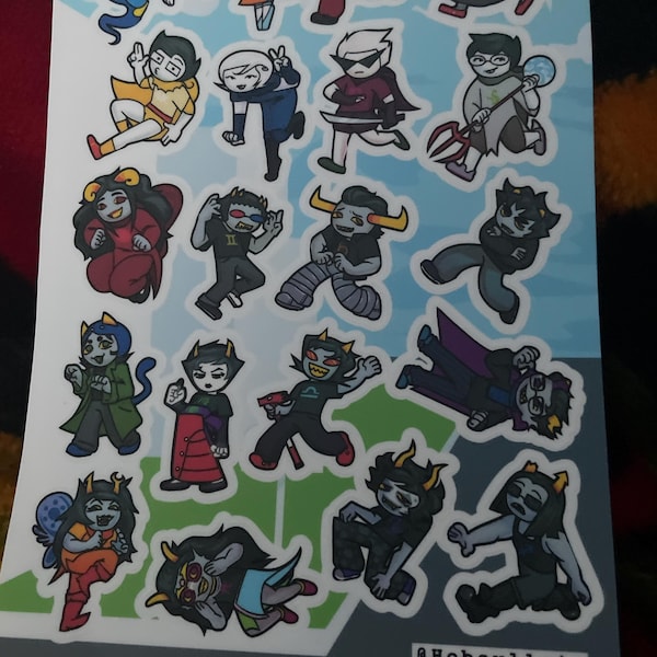 Homestuck Character Sticker Sheet - Etsy