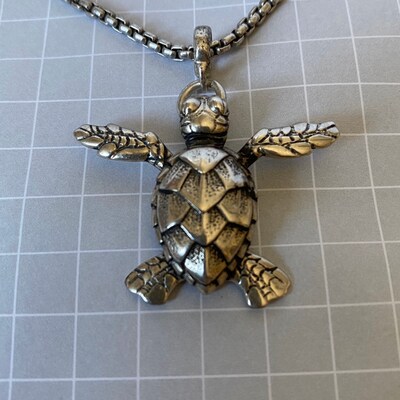 Sea Turtle Necklace Silver Sea Turtle Baby Hatchling Turtle - Etsy