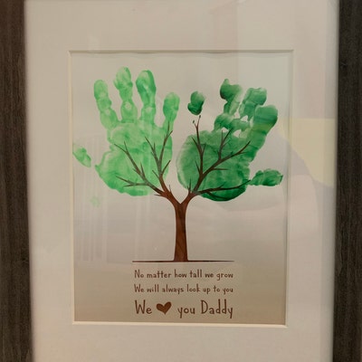 No Matter How Tall We Grow / Tree Handprint Art Craft / Fathers Day ...
