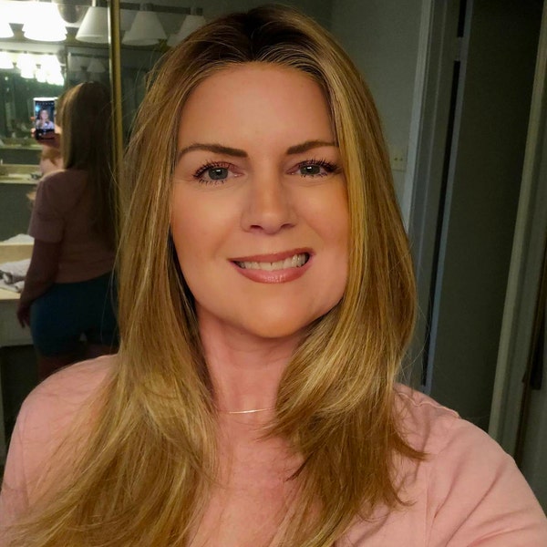 Remi Light Density 16”- 21.5" Neutral Blonde Layered With Curtain Bangs ...