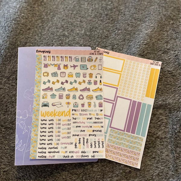 Printable Mini Calendar Stickers | Sunday Start - Etsy