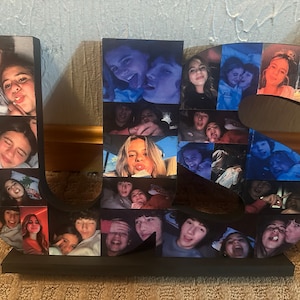 Photo Collage Letter M Photo Collage Frame Photo Collage Gift Photo ...