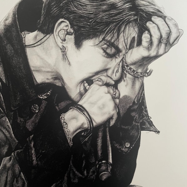Han Jisung SKZ Stray Kids Drawing PRINT - Etsy