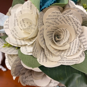 Custom Book and Color Rose Bouquet, Wedding Bouquet - Etsy